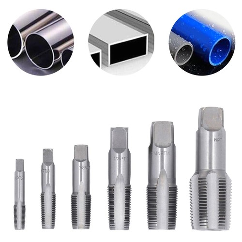 6 Piece NPT Pipe Tap Set Carbon Steel Tapping Tools For PVC Pipe ...