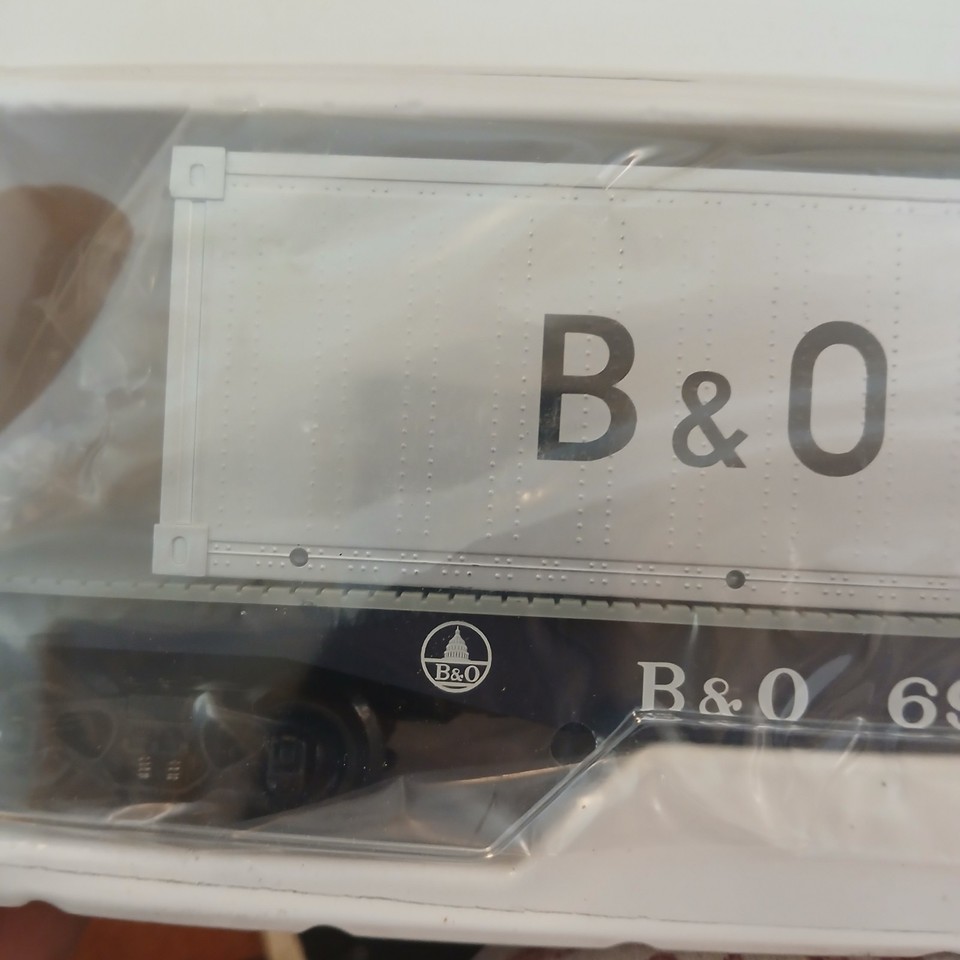 K-Line Electric Trains O/27 Gauge K-69010 B&O Flat Car With Container ...