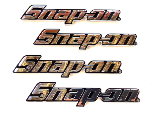 Authentic Snap On Tool Box Chrome And Black Logo Decal 8” Long Adhesive ...