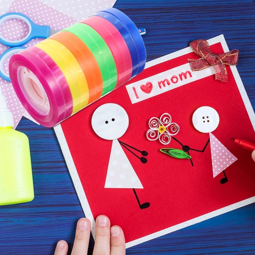 48 Rolls of Colorful Rolling Tapes Colorful Transparent Tapes Bright ...