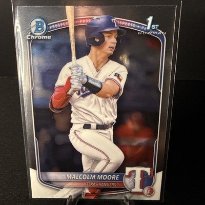 Malcolm Moore 1st Chrome Prospect Rookie 2025 Bowman Card #BCP-129 ...