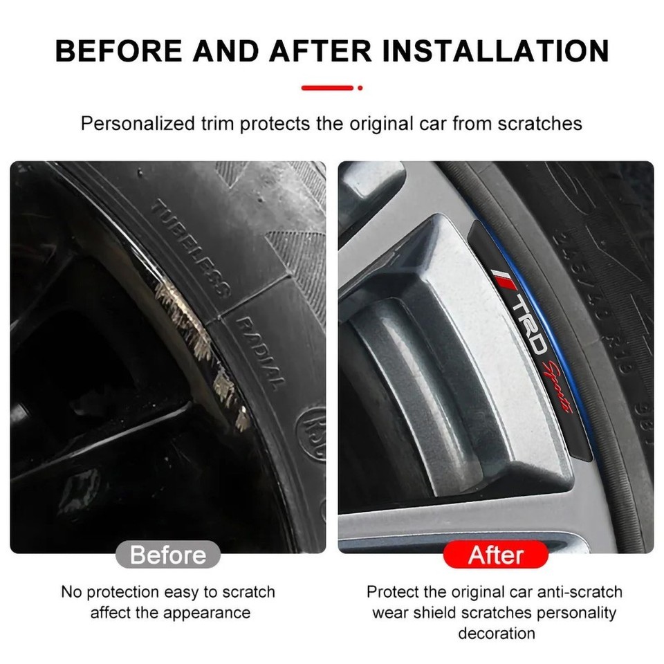 4x Universal Car Sport Wheels Rim 3D Decal Emblem Black Sticker Badge ...
