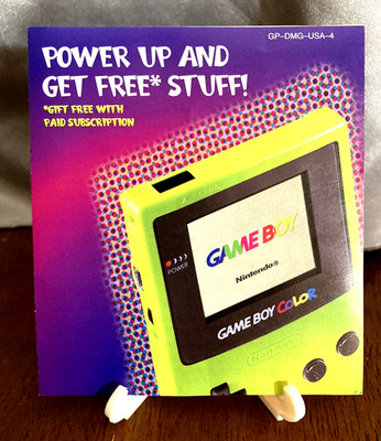 Nintendo Gameboy Color Insert Power Up and Get Free Stuff GP-DMG-USA-4 ...