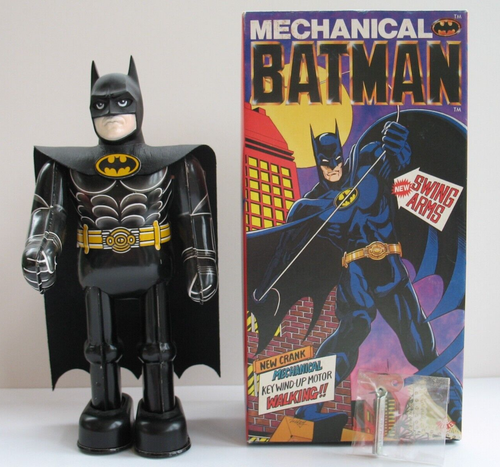 BATMAN Tin Wind-Up Robot In Box, Billiken, Keaton, Burton, Japan, US ...