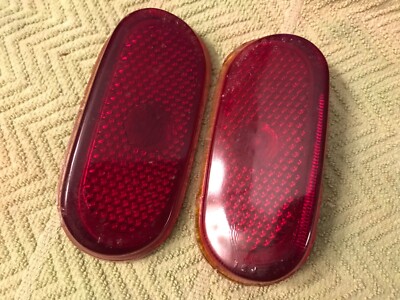 1940 Chevrolet Car Red Glass Tail Light Lenses Chevy Stimsonite Pair | eBay