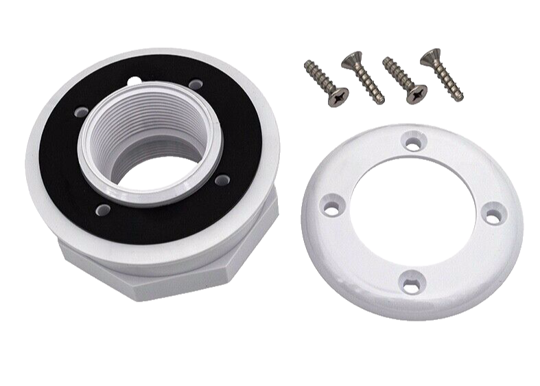 1.5" Vinyl Pool Return Line Inlet/Outlet Fitting 4-Screws Replc Hayward ...