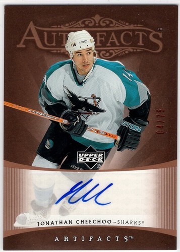 2005-06 Artifacts Autofacts Copper #AFJC Jonathan Cheechoo 04/75 *S1059 ...