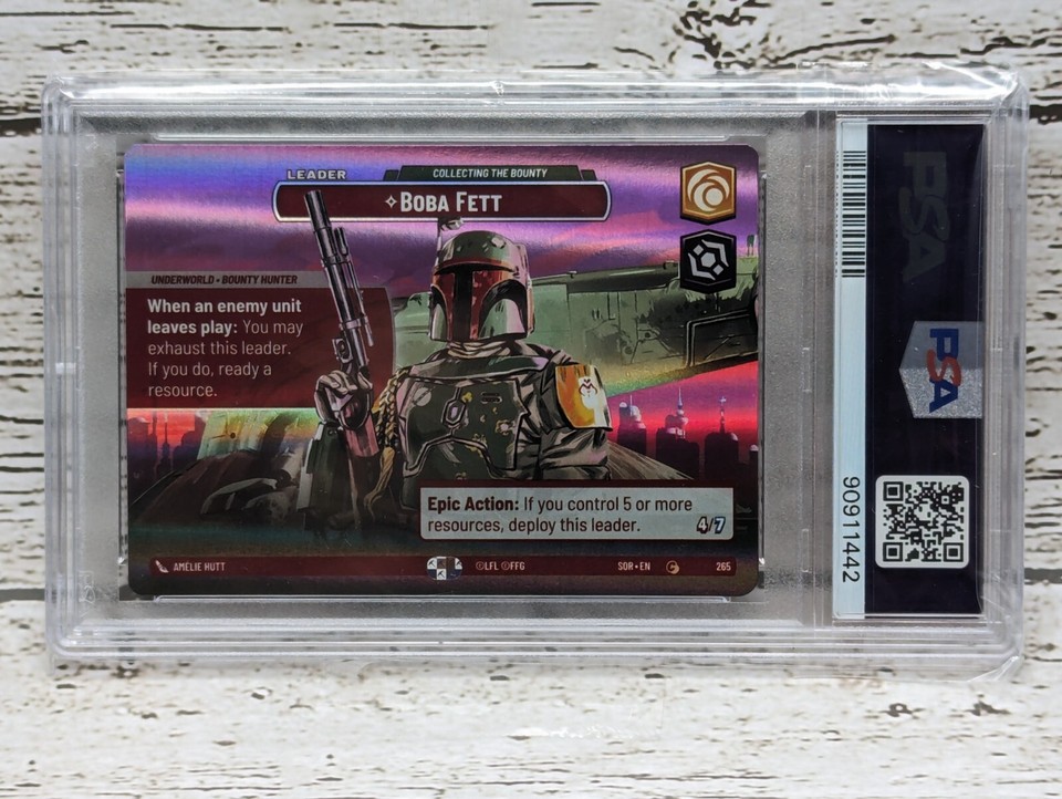 Star Wars Unlimited TCG Boba Fett Showcase #265 PSA 10 - Low Pop! The ...