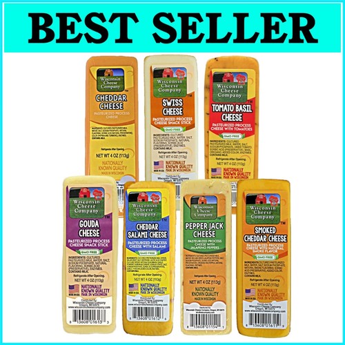 Artisanal 7 Count Wisconsin Cheese Block Sampler - Ideal for ...