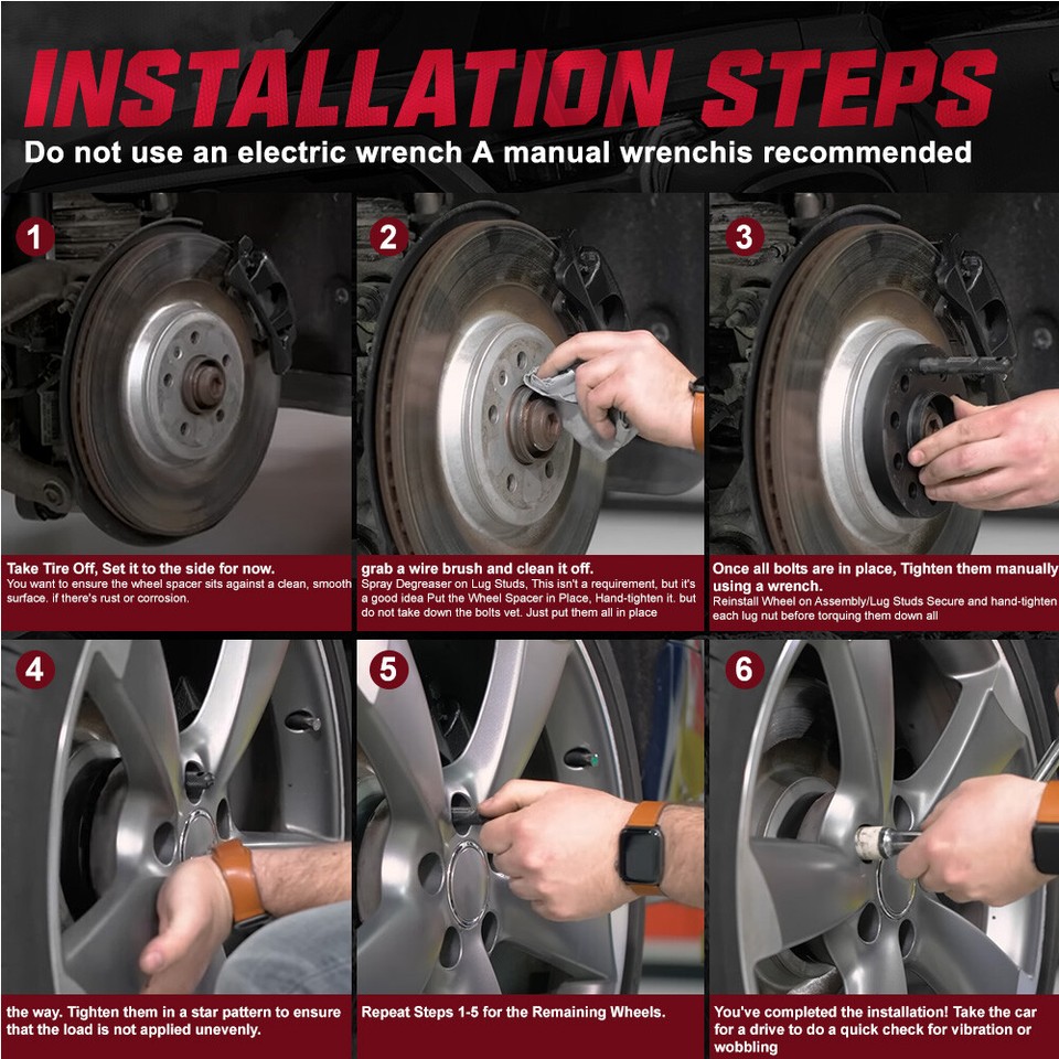 4PC 1.5 Inch 5x4.5 5x114.3 Wheel Spacers 1/2"x20 for Ford Galaxie 1966 ...