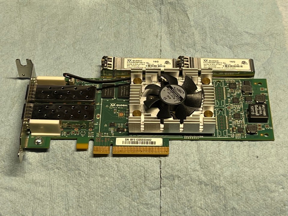 QLogic QLE2672 16GB Dual Port Fiber Channel Card Low Profile HD8310405 ...