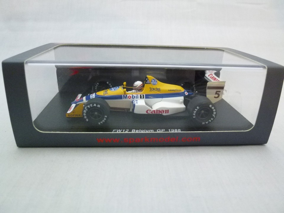 Spark 1:43 F1 Williams FW12 #5 Martin Brundie Belgium GP 1988 S4027 ...