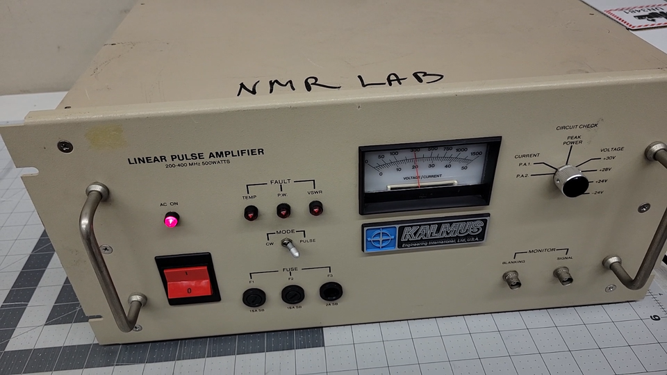 Kalmus Engineering USA 200-400MHz 500 Watts Model 166UP Linear Pulse ...