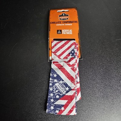 Chill-Its Evaporative Cooling Tie Bandana Stars Stripes Ergodyne #6700 ...
