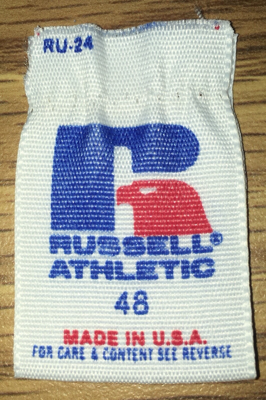 AUTHENTIC RUSSELL ATHLETIC JERSEY COLLAR TAG SIZE 48 (DIAMOND ...