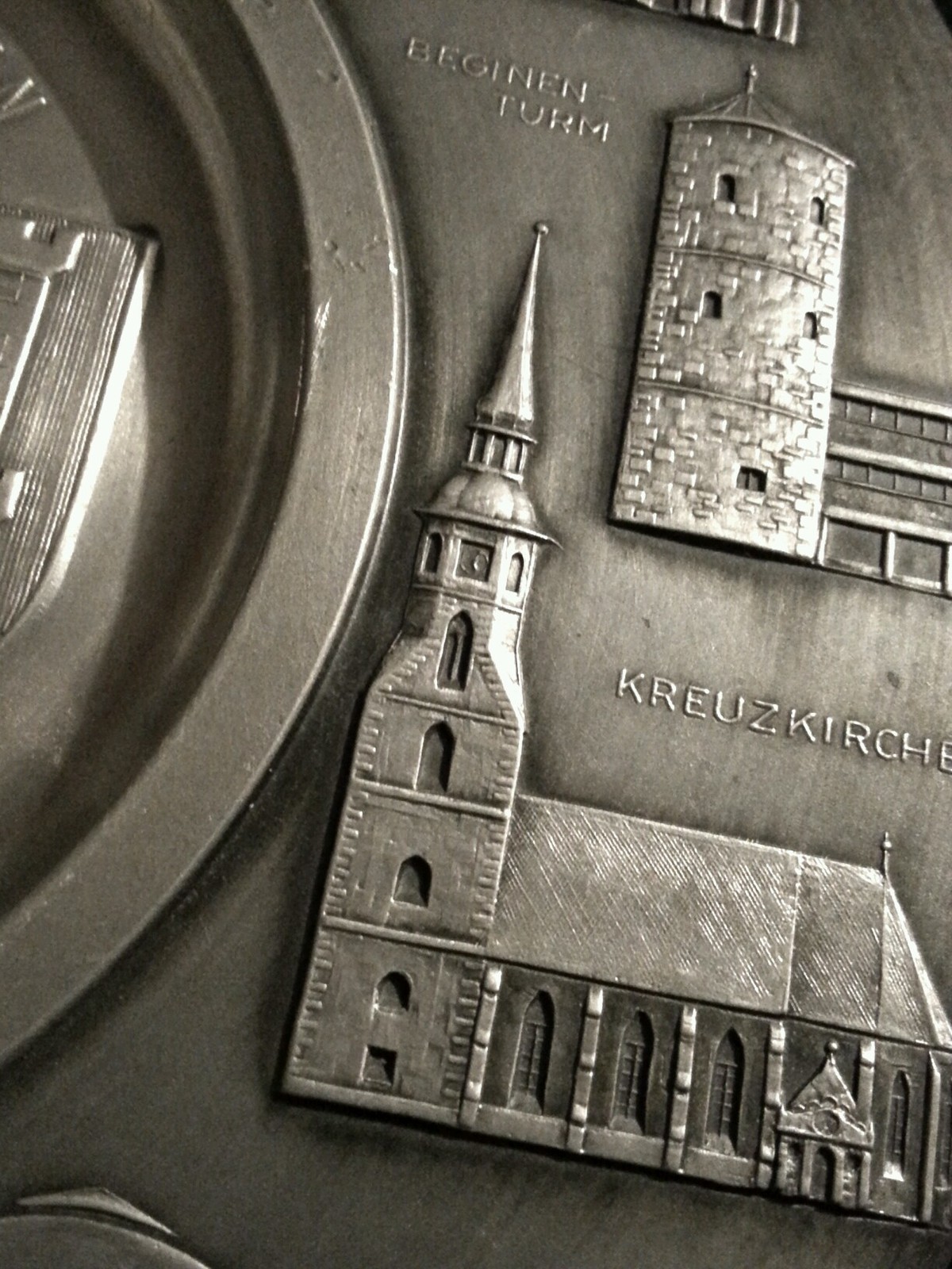 Vintage German pewter EZR Zinn plate Hanover Niedersachsen | eBay