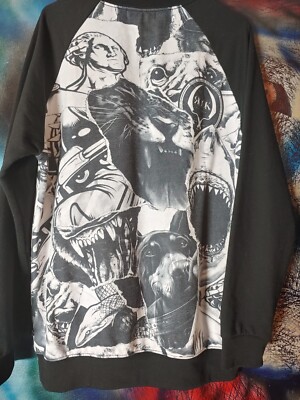 Vintage Cerebus Tiger Great White Shark Snake Dog Bite Mens Large | eBay