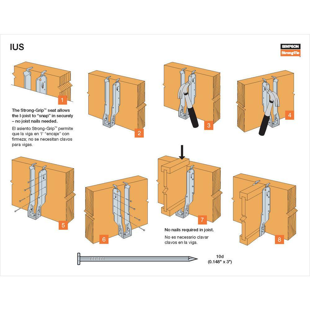 Simpson IUS2.37/14 Face Mount I-Joist Hanger - G90 Galvanized - Volume ...