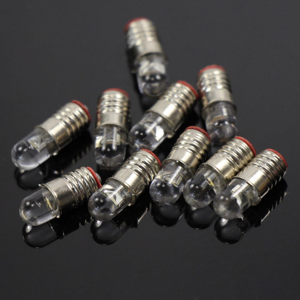 E505WM 10pcs Warm White 4.5mm LED Screw Bulb E5 E5.5 12V Model Light HO ...