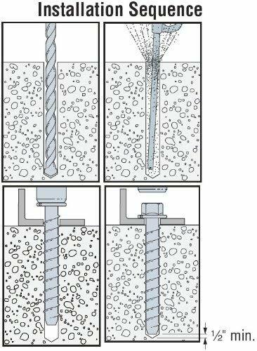 Simpson Strong-Tie THD50600H - Titen Head 1/2 x 6 Mechanical Anchor 80 ...