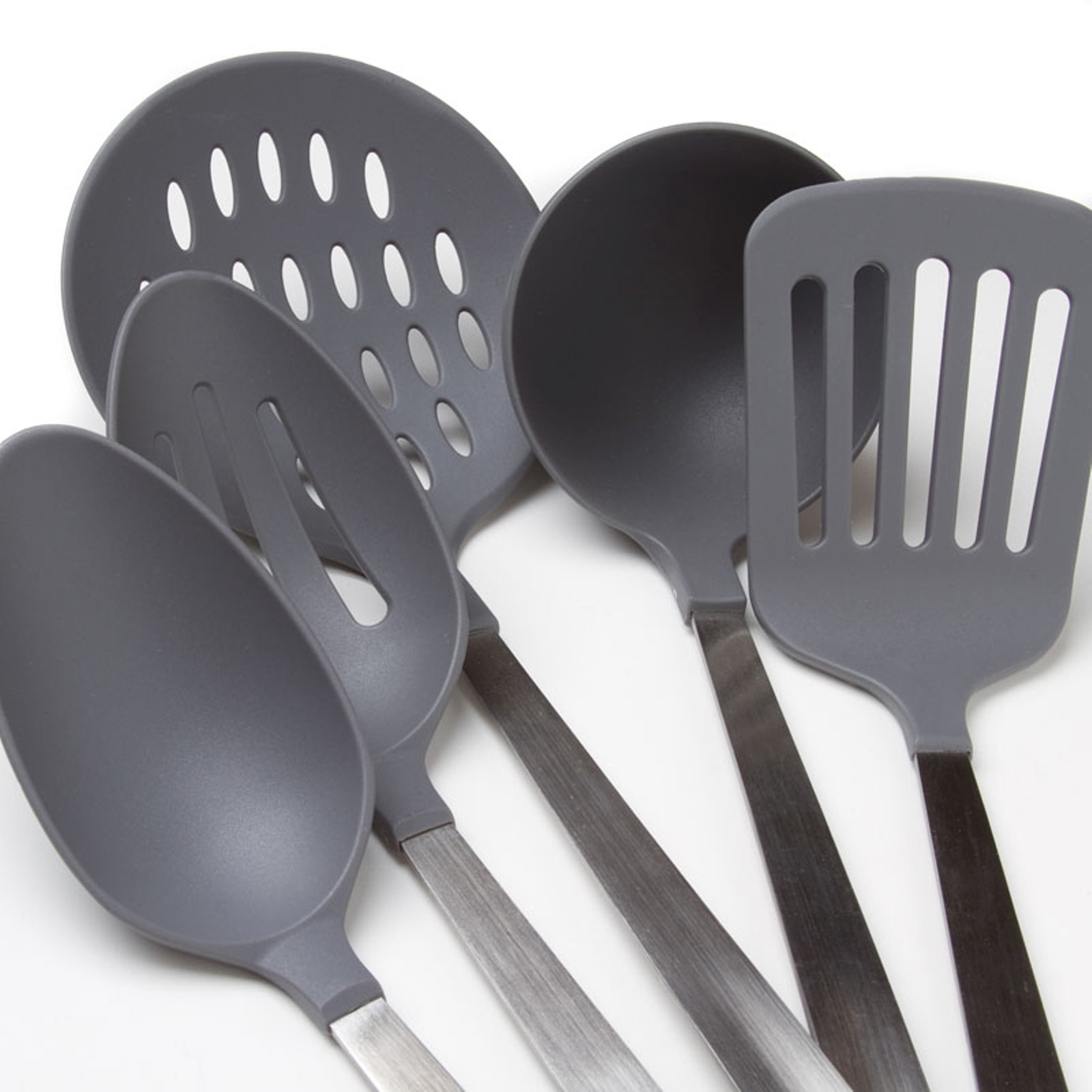 5-Piece Kitchen Utensil Set Stainless Steel Nylon Tools | eBay