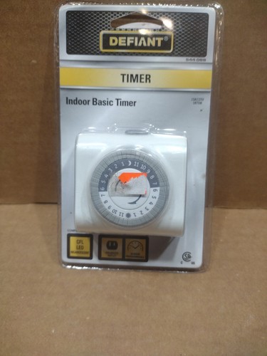 Defiant 544068 Indoor Basic Timer 24-Hour Programmable 1875W Plug-In ...