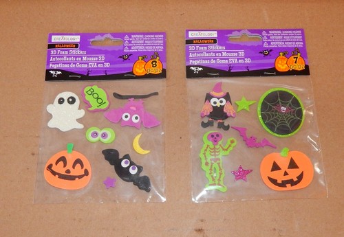 Halloween Foam Stickers Creatology 15pc Bat Ghost Pumpkin Skelton Owl ...