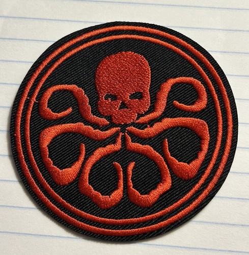 Captain America Hydra Logo Embroidered Iron On Patch Applique Round ...