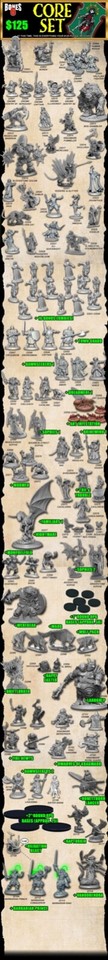 *NEW* Reaper Miniatures Bones 6 V Core Set Kickstarter 115 Minis ...
