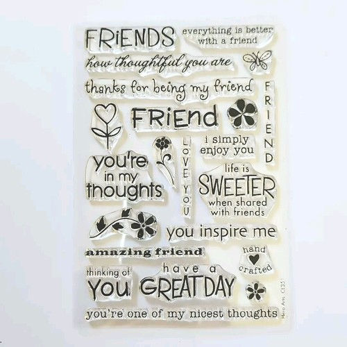 FRIEND SENTIMENTS CL351 Hero Arts Clear Stamps Sayings Sweeter Thoughts ...