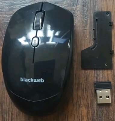 Blackweb 6-Button 5 DPI Setting Wireless Mouse, Black With Dongle BWA ...