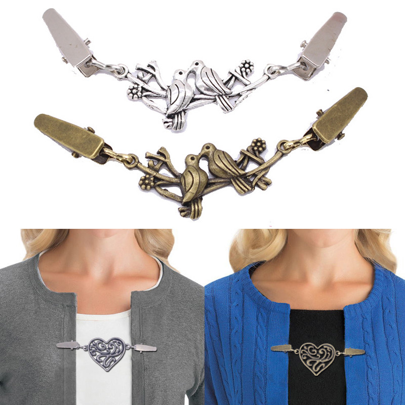 Cardigan Duck Clip Women Shawl Scarves Blouse Shirt Sweater Collar Pin ...