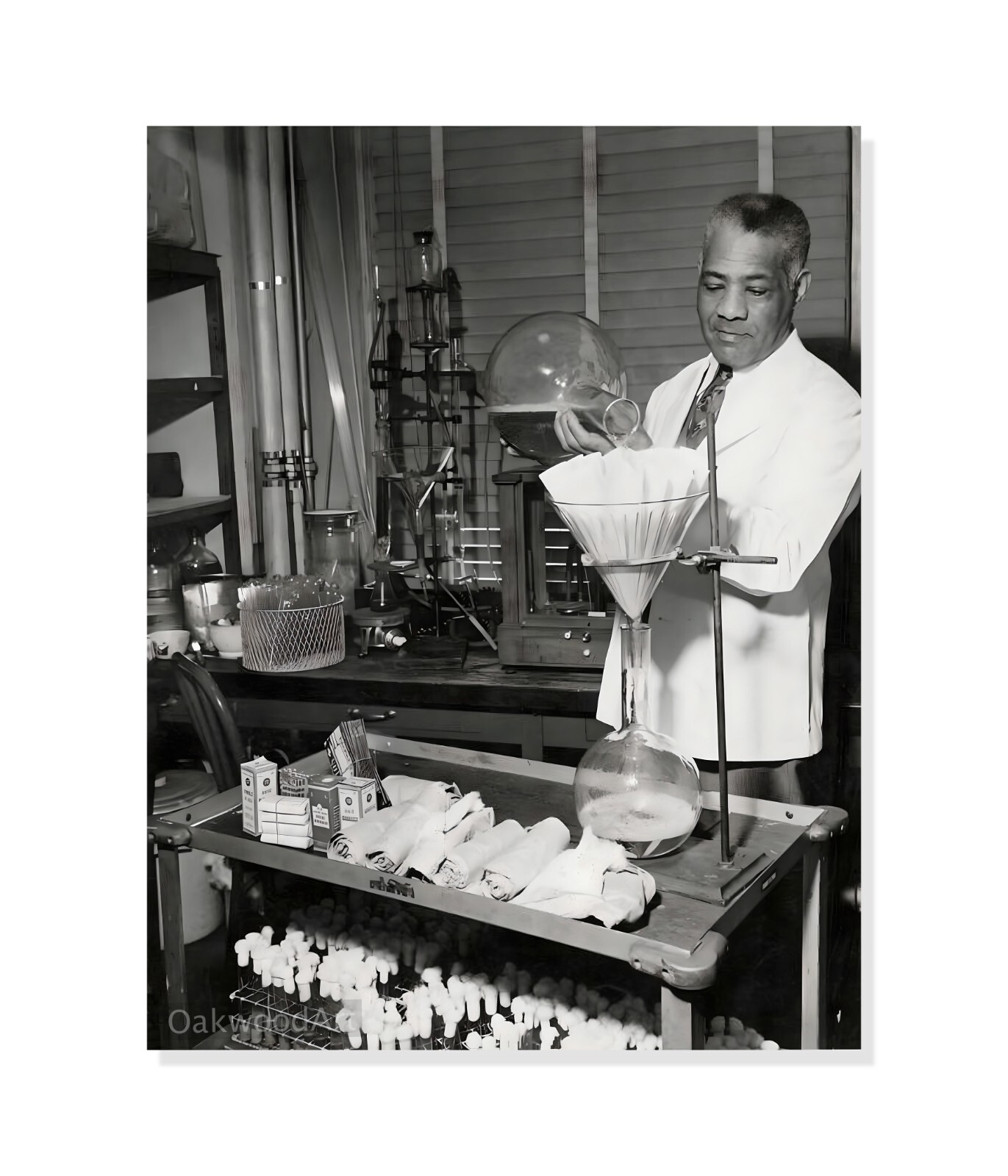 1940s Black Laboratory Pharmacist William R. Carter, Vintage Photo ...