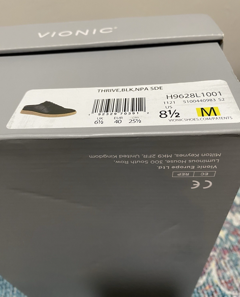 Vionic Thrive Slip-On Sneaker Mule Black Leather Suede Arch Support ...