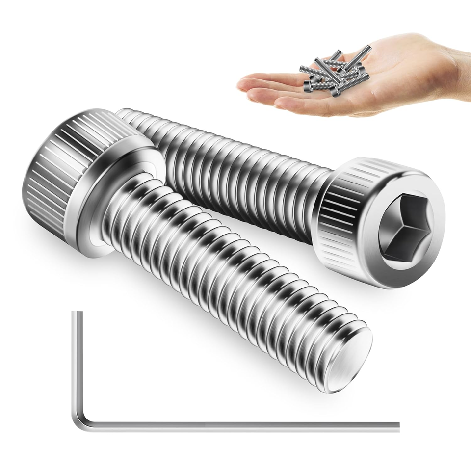 (100Sets) M4 Screw Kit, M4 X 25Mm Socket Head Cap Screws Bolts, 304 ...