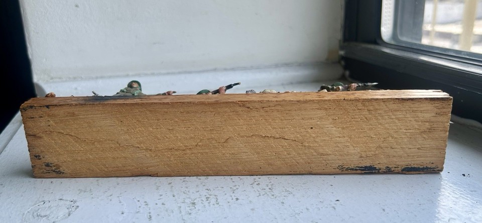 Vintage Toy Soldier Display Military War Battle Hand Made 9”Army | eBay