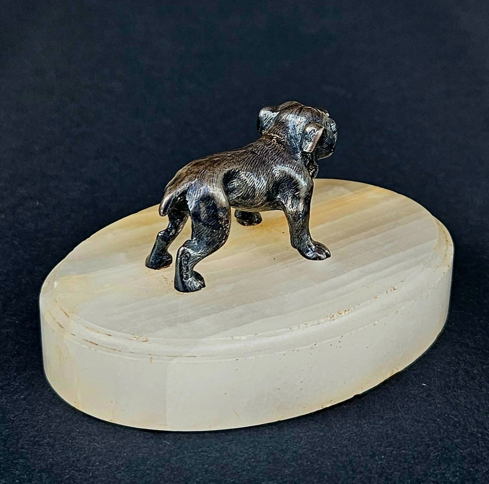 Antique 1907 Sampson & Mordan Sheffield 925 Sterling Silver Bulldog ...