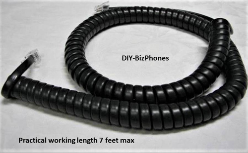 Dark Gray Charcoal 12Ft Polycom IP Phone Handset Cord SoundPoint VoIP ...