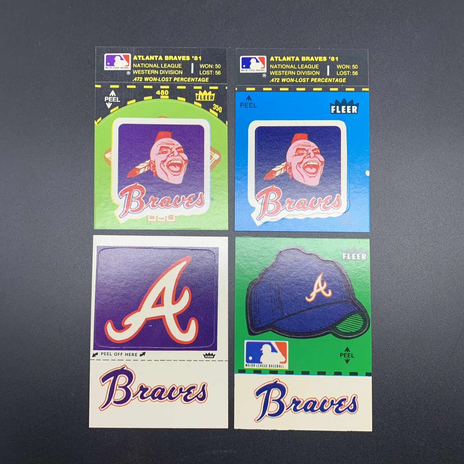 Complete 1982 Fleer Sticker Team Set - Atlanta Braves #1 | eBay