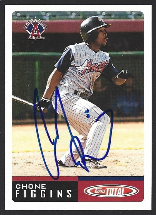 2002 Topps Total Baseball #616 Chone Figgins IP autograph signed card ...
