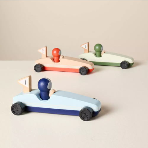 Toy Wooden Pull-Back Race Car Set 3pc 246957194816| eBay