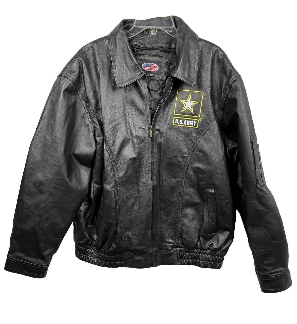 JWM U.S Army Bomber Motorcycle Jacket Mens 3XL Black… - Gem