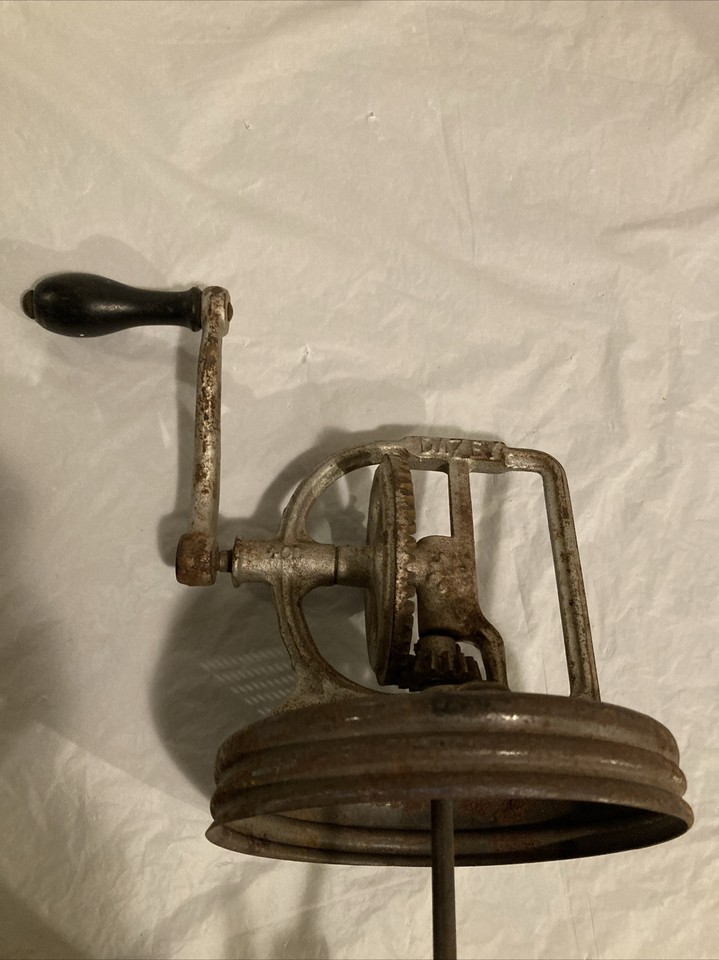 Antique Primitive Dazey 408 Butter Churn Top ONLY Wood Paddles Crank ...