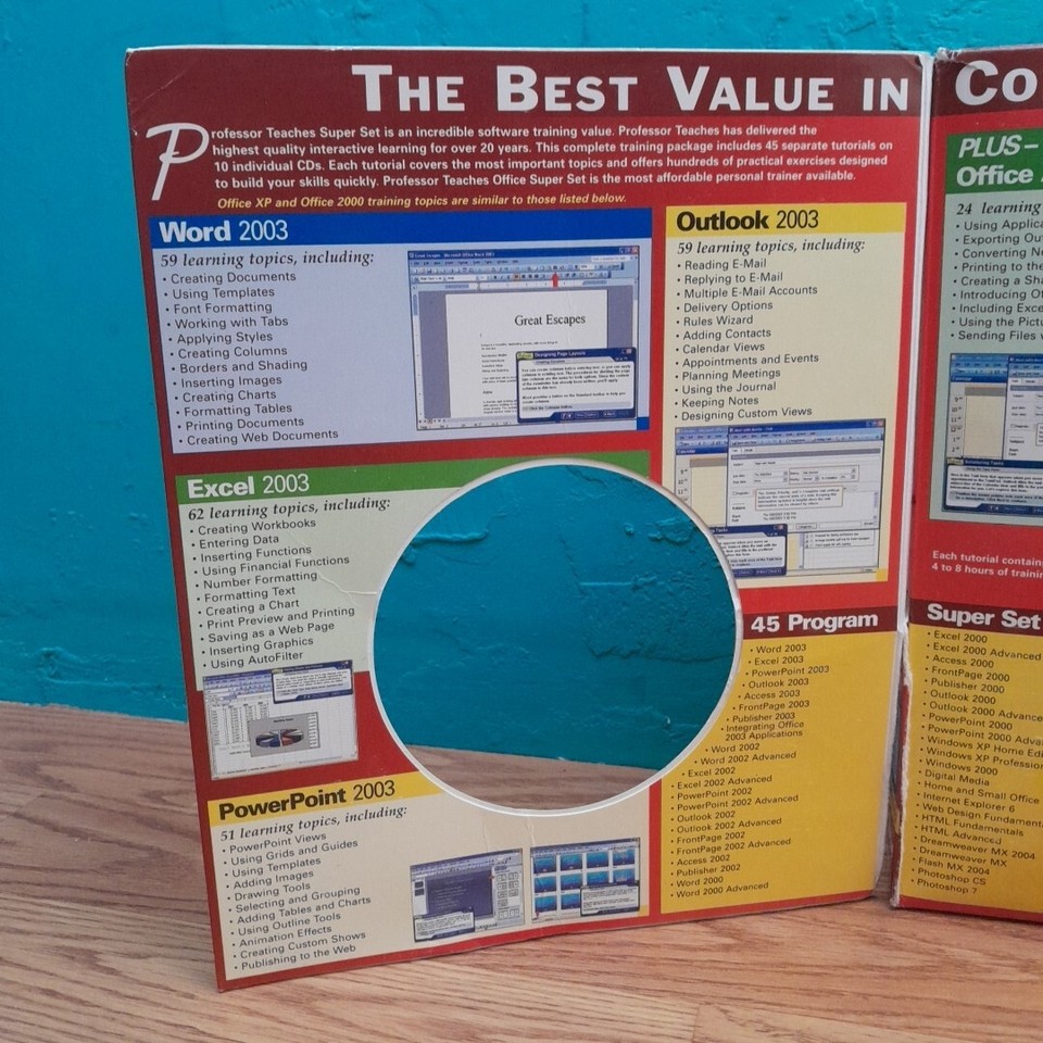 Professor Teaches Super Set Microsoft Office Windows 45 Course Tutorial ...
