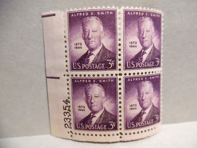 SCOTT STAMP # 937 ALFRED E. SMITH 3 CENT PLATE BLOCK - MNH | eBay