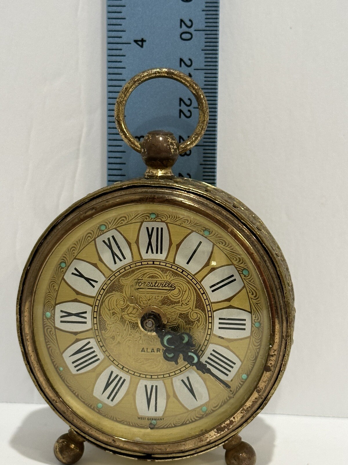 Vintage Forestville West Germany Brass Alarm Clock. Not Working. | eBay
