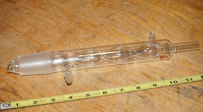 SSI PYREX 4-Bulb Allihn Condenser w/ 34/45 Joint for Soxhlet Extractor ...