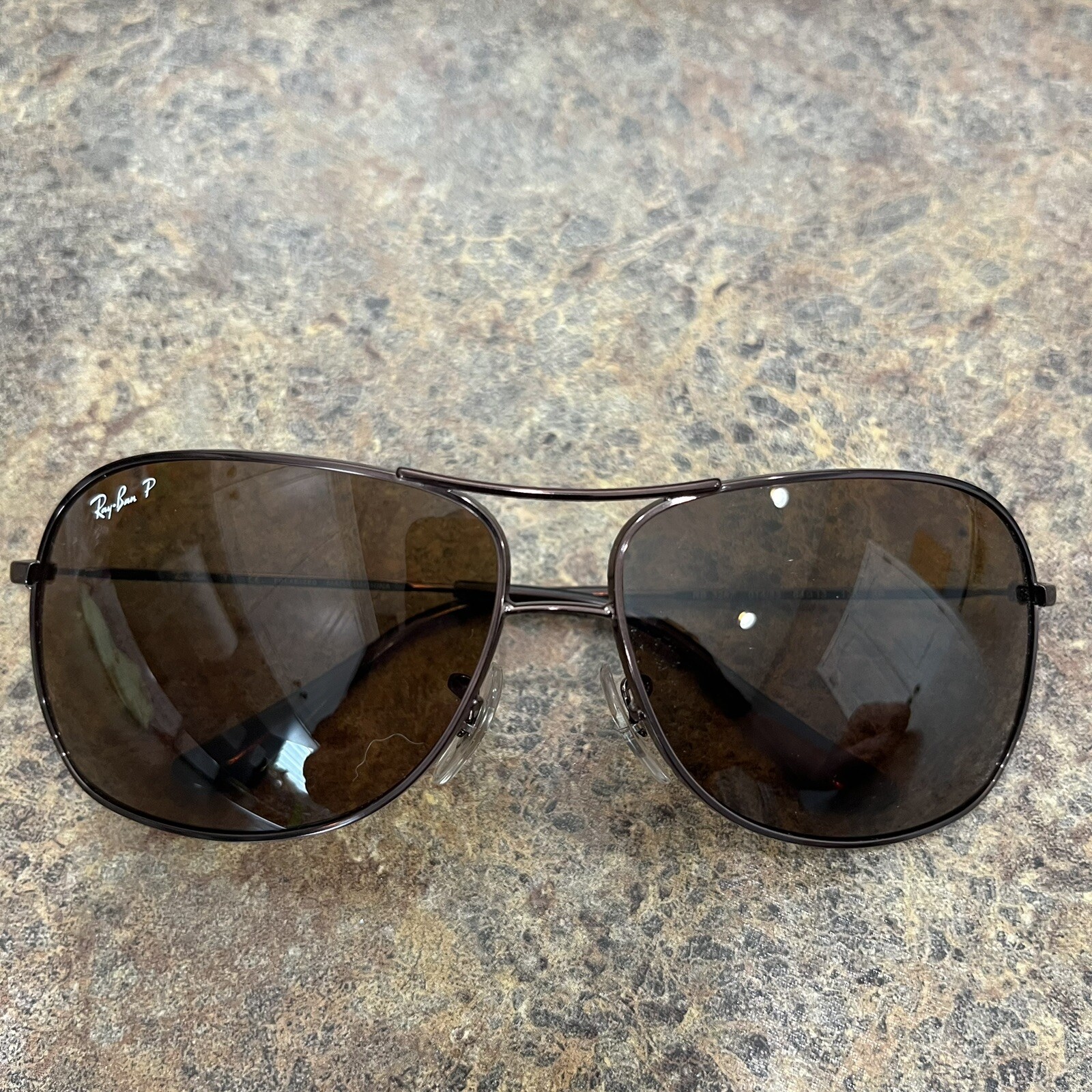 Ray-Ban Sunglasses Brown Polarized Aviator RB 3267 014/83 64-13 125 3P ...