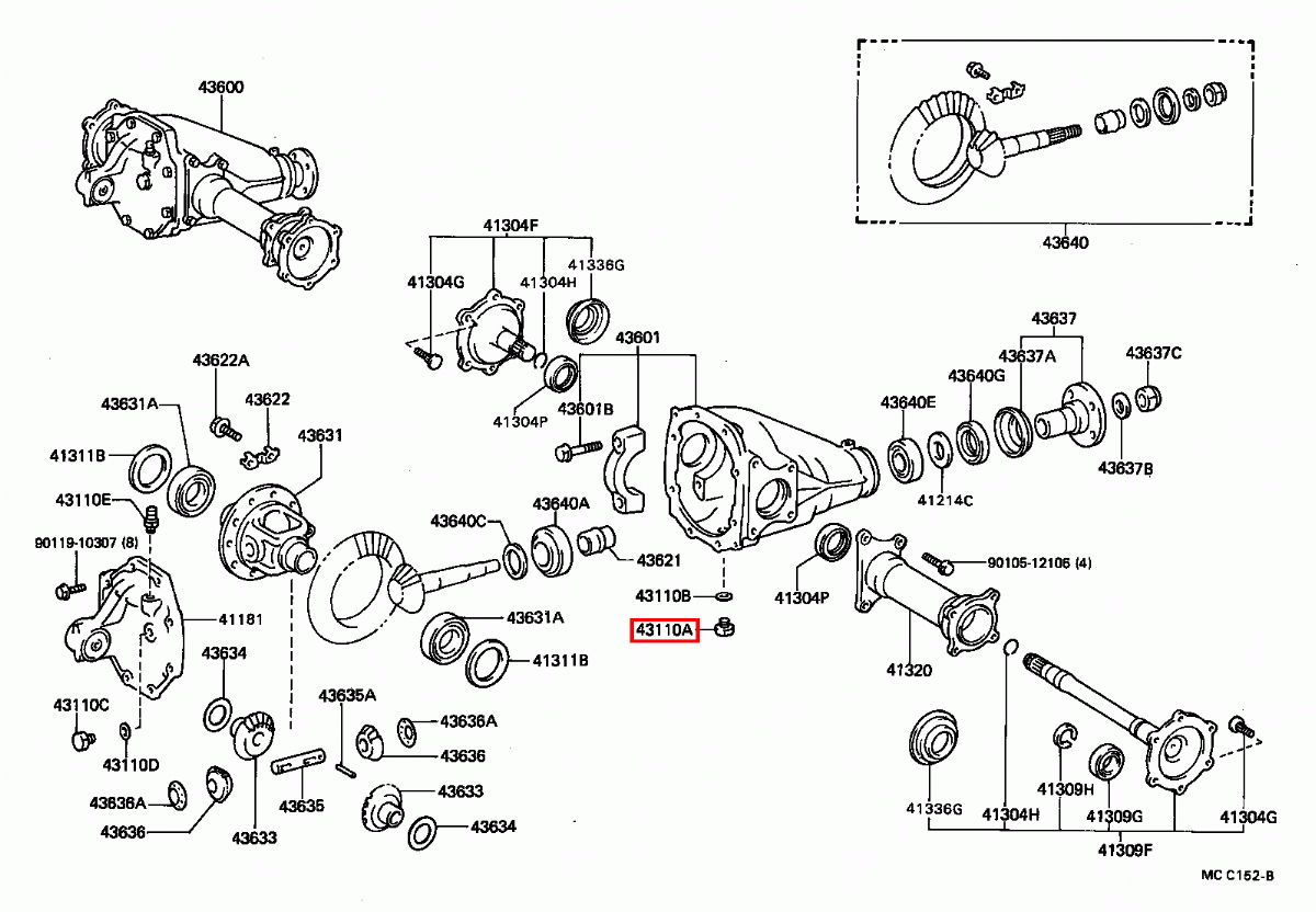 Genuine Hilux LN65 LN61 LN60 LN46 LN36 LN106 Front Axle Magnetic Drain ...