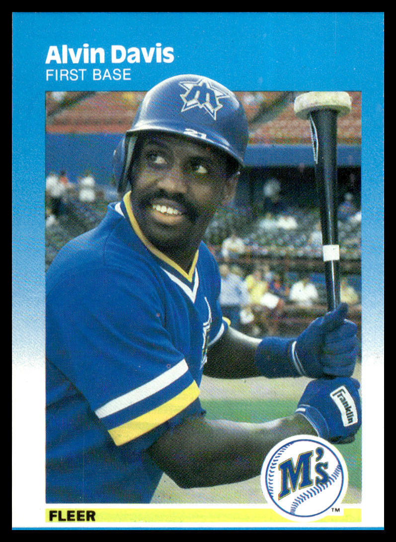 1987 Fleer Alvin Davis #584 Seattle Mariners 64A | eBay